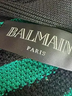 Balmain Striped Belted Cardigan