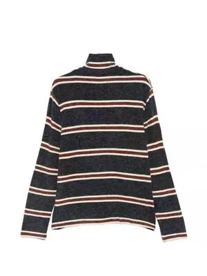 SONG FOR THE MUTE Striped Zip-up Cardigan