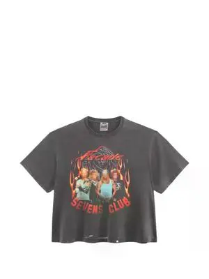 TRIPLE SEVENS Flame Rock Graphic-print Boxy T-shirt