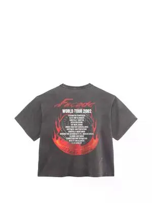 TRIPLE SEVENS Flame Rock Graphic-print Boxy T-shirt
