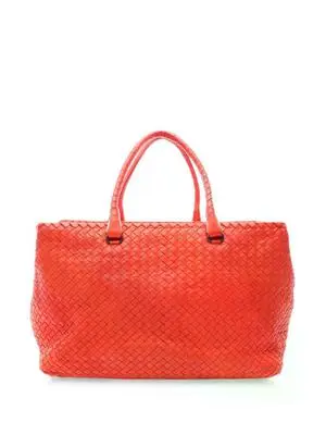 Bottega Veneta 2010s Intrecciato Tote Bag - Red