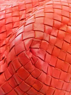 Bottega Veneta Woven Leather Tote Bag - Red