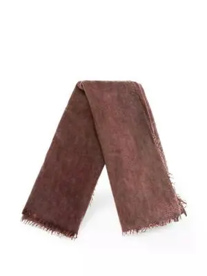 MIRROR IN THE SKY Frayed Cashmere Scarf - Red