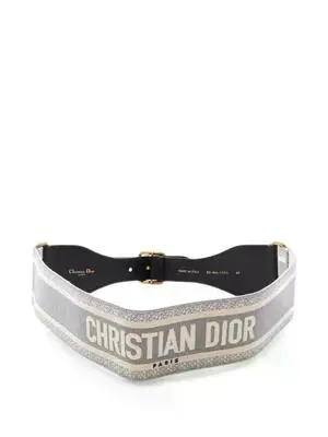 Dior 2010s Embroidered Leather Belt