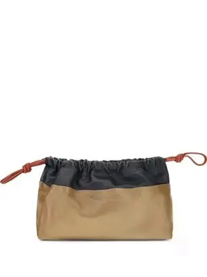 Pierre Hardy Twin Drawstring Clutch Bag - Brown