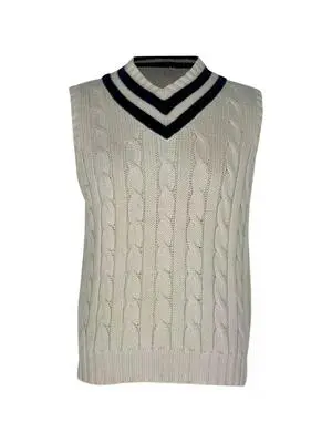 Polo Ralph Lauren Wimbledon Cable-knit Sweater Vest - White