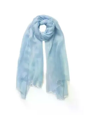 JANE CARR Cloud Frayed-edge Scarf - Blue