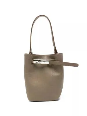 Longchamp Xs Le Smart Leather Bucket Bag - Green