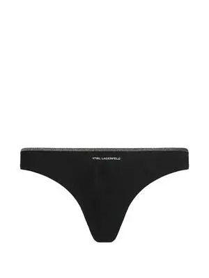 Karl Lagerfeld Ikon Shimmer Thong - Black