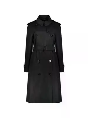 Burberry Double-breasted Belted Trench Coat - Black