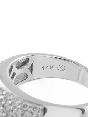LB EXCLUSIVE 14k White Gold Diamond Pavé Band Ring