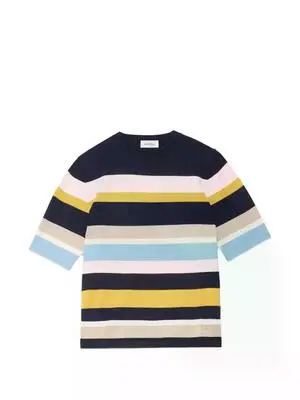 OTTOD'AME Striped Crew-neck T-shirt - Blue