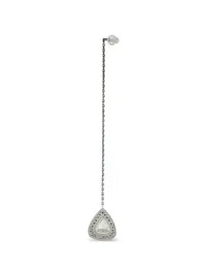 LB EXCLUSIVE 14k White Gold Diamond Drop Earrings - Silver