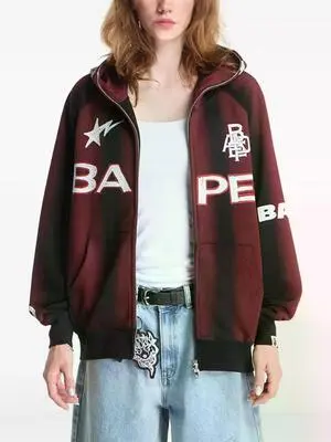 A BATHING APE Shark Relaxed-fit Hoodie With Graphic Print - Red
