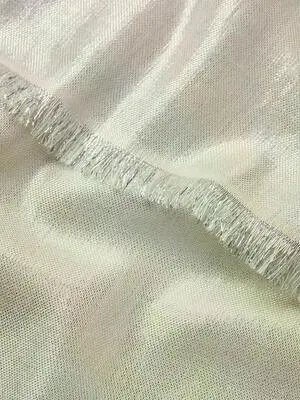 JANE CARR Mercury Metallic-thread Scarf - White