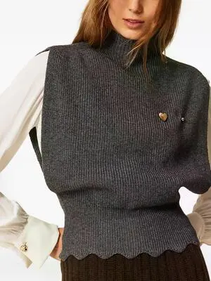 TWINSET Wool-blend Top With Brooch Detail