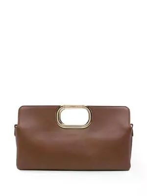 TWINSET Logo-engraved Cut-out Handle Tote Bag - Brown