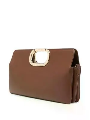 TWINSET Logo-engraved Cut-out Handle Tote Bag - Brown