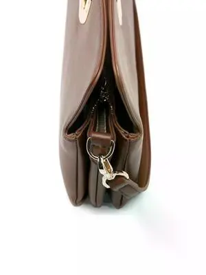 TWINSET Logo-engraved Cut-out Handle Tote Bag - Brown
