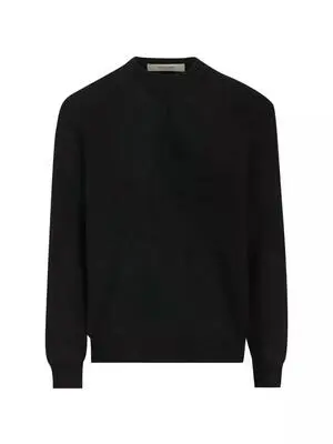 GOLDEN GOOSE Logo-embroidered Crewneck Sweater - Black