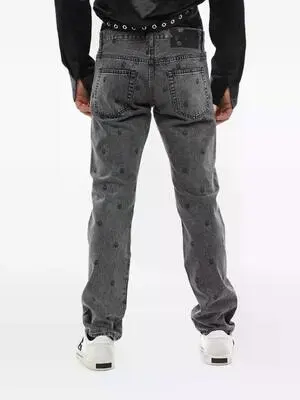 Off-White Apple Pattern Slim-fit Jeans