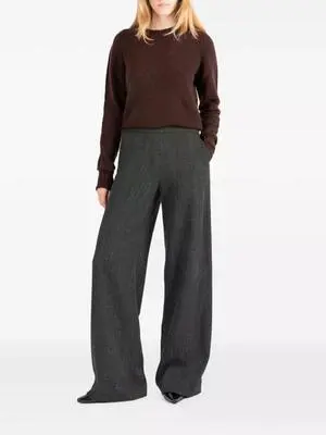 SOCIETE ANONYME Prince Of Wales Check Wool Trousers - Grey