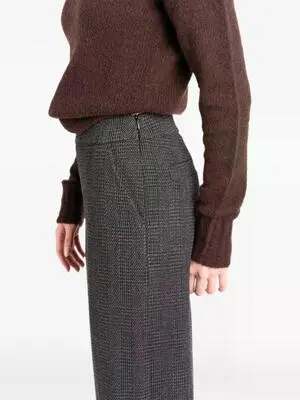 SOCIETE ANONYME Prince Of Wales Check Wool Wide Leg Trousers