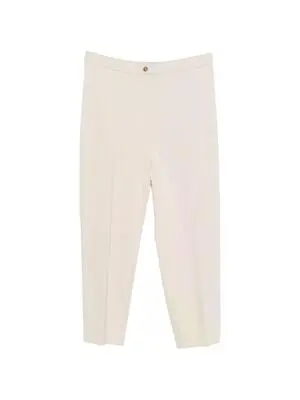 Marina Rinaldi Button-fastening Straight-leg Trousers - Neutrals