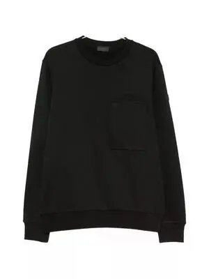 Moncler Logo-patch Crew Neck Sweatshirt - Black