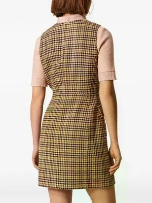 TWINSET Short Houndstooth Shirt Dress
