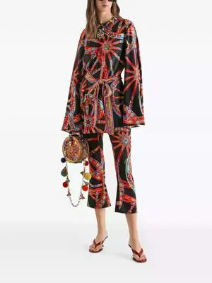 Dolce & Gabbana Carretto-print Charmeuse Dress - Black