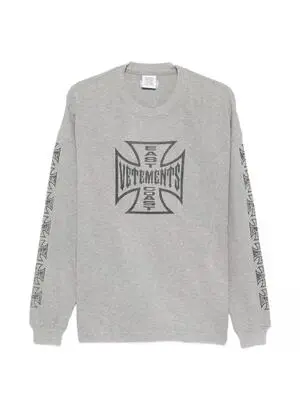 Vetements Logo Print Waffle-knit T-shirt