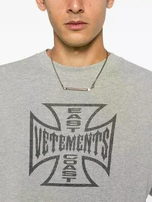 Vetements Logo Print Waffle-knit T-shirt