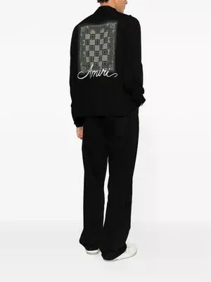 Amiri Ma Quad Checkerboard Long-sleeve Shirt - Black