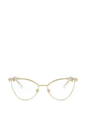 SWAROVSKI Cat Eye Eyeglasses - Gold