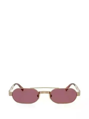 Miu Miu Rectangle-frame Sunglasses - Gold