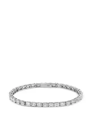 WITH LOVE 14k White Gold Emerald-cut Diamond Tennis Bracelet - Silver