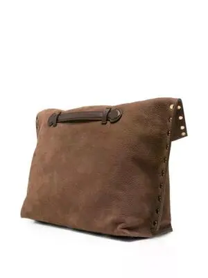 ZANELLATO Medium A'spasso Shoulder Bag With Stud Embellishments - Brown