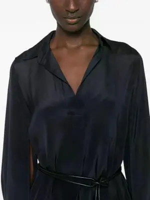 Max Mara Silk Slit-sleeve Midi Dress