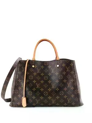 LOUIS VUITTON Montaigne Handbag Monogram Canvas Gm Tote Bag - Brown