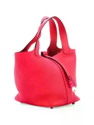 Hermès Monochrome Picotin Lock Bag Clemence Pm Bucket Bag