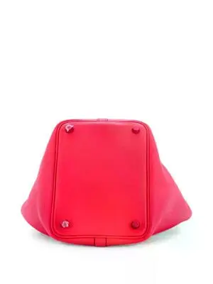 Hermès Monochrome Picotin Lock Bag Clemence Pm Bucket Bag - Pink