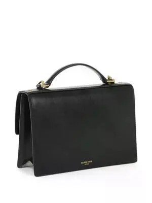 GOLDEN GOOSE Venezia Bag In Boarded Leather With Gold Details - Black