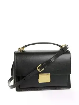 GOLDEN GOOSE Venezia Bag In Boarded Leather With Gold Details - Black