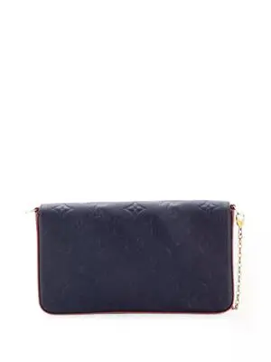 LOUIS VUITTON Louis Vuitton Felicie Pochette Monogram Empreinte Leather Crossbody Bag Blue