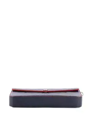 LOUIS VUITTON Felicie Pochette Monogram Empreinte Leather Crossbody Bag - Blue