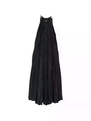 Max Mara Pleated Crystal-embellished Maxi Dress