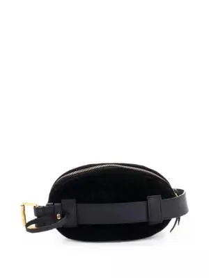 Gucci Gg Marmont Matelasse Velvet Belt Bag - Black