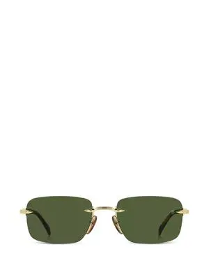 DB EYEWEAR BY DAVID BECKHAM Rimless Rectangle Sunglasses - Gold