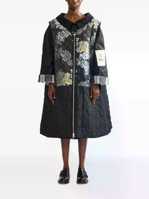 Erdem X Barbour Patchwork Jacquard Coat